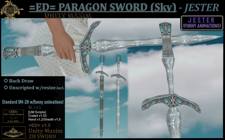 Second Life Marketplace - =ED= PARAGON SWORD (Sky) [JESTER] - v1.5-[UM ...